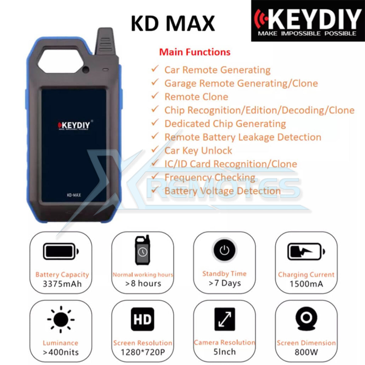 KeyDiy KD-MAX Key Tool & Remote Generator XRemotes